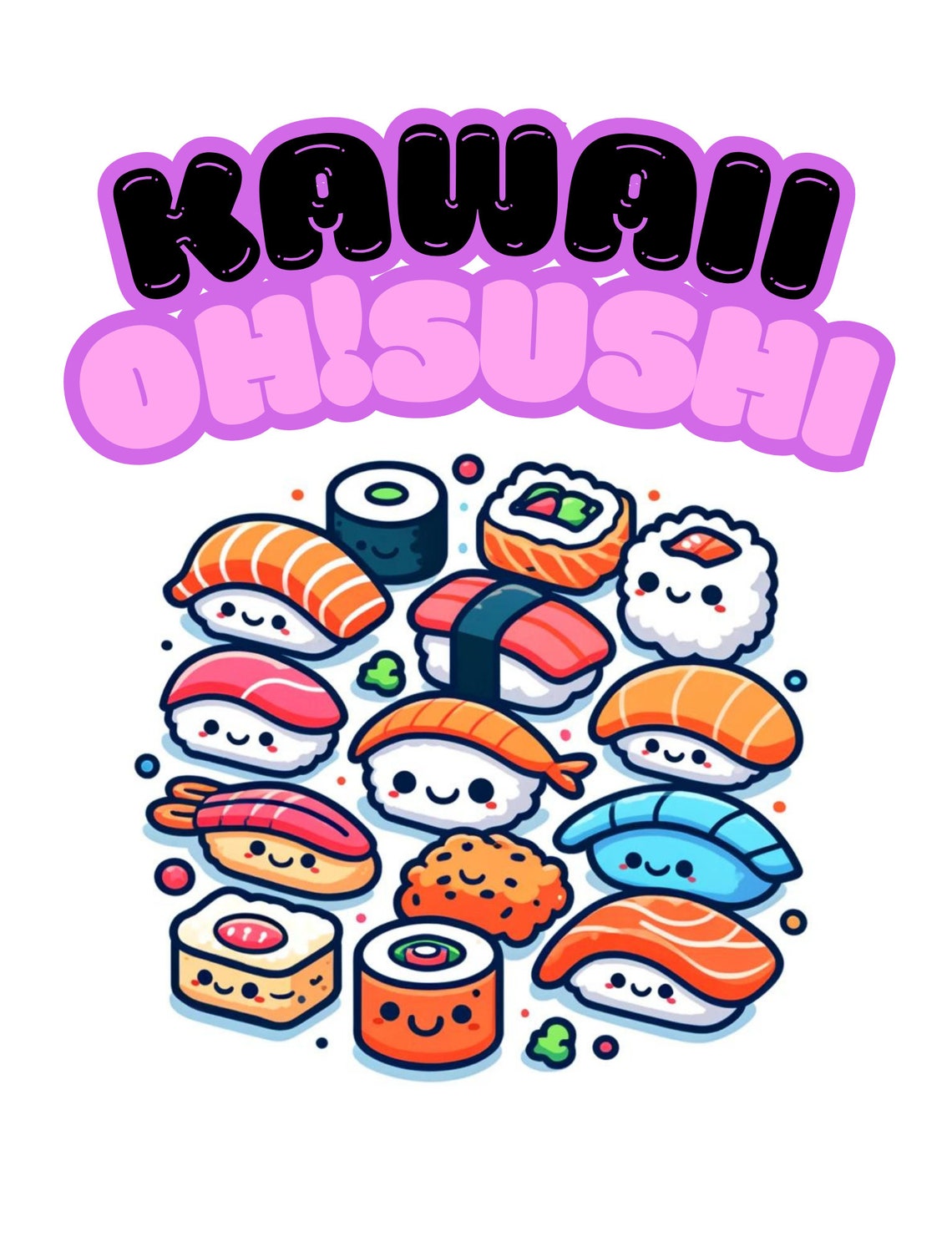 Food and Sushi Coloring Book | Bold and Easy , Food Coloring Pages ...