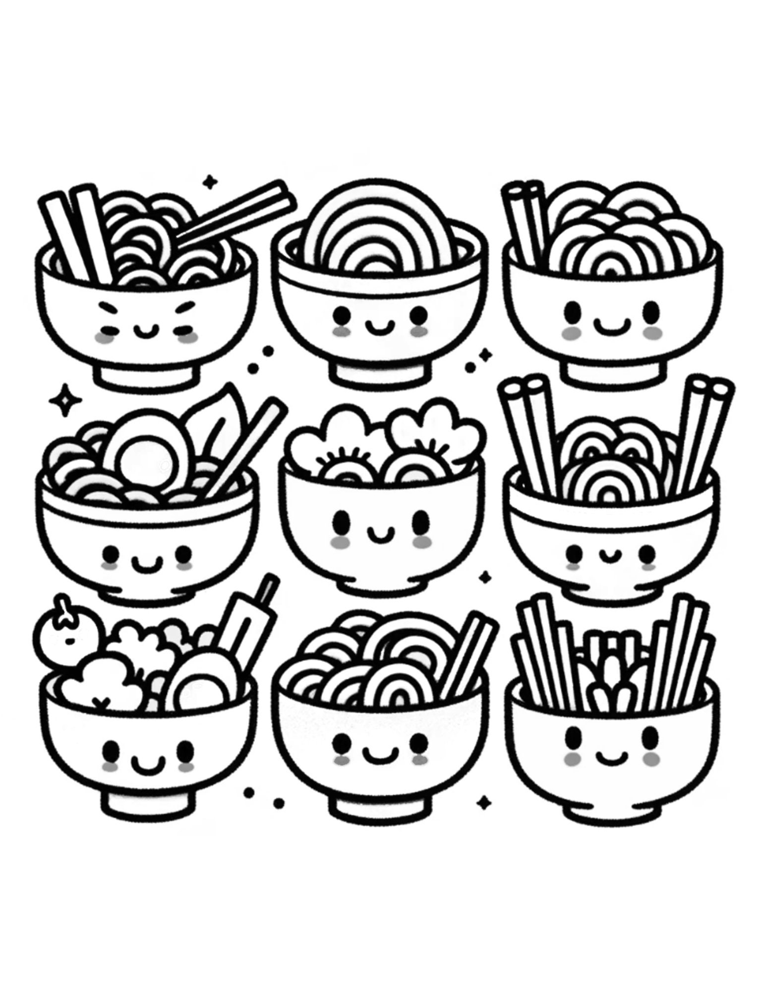 Food and Sushi Coloring Book | Bold and Easy , Food Coloring Pages ...