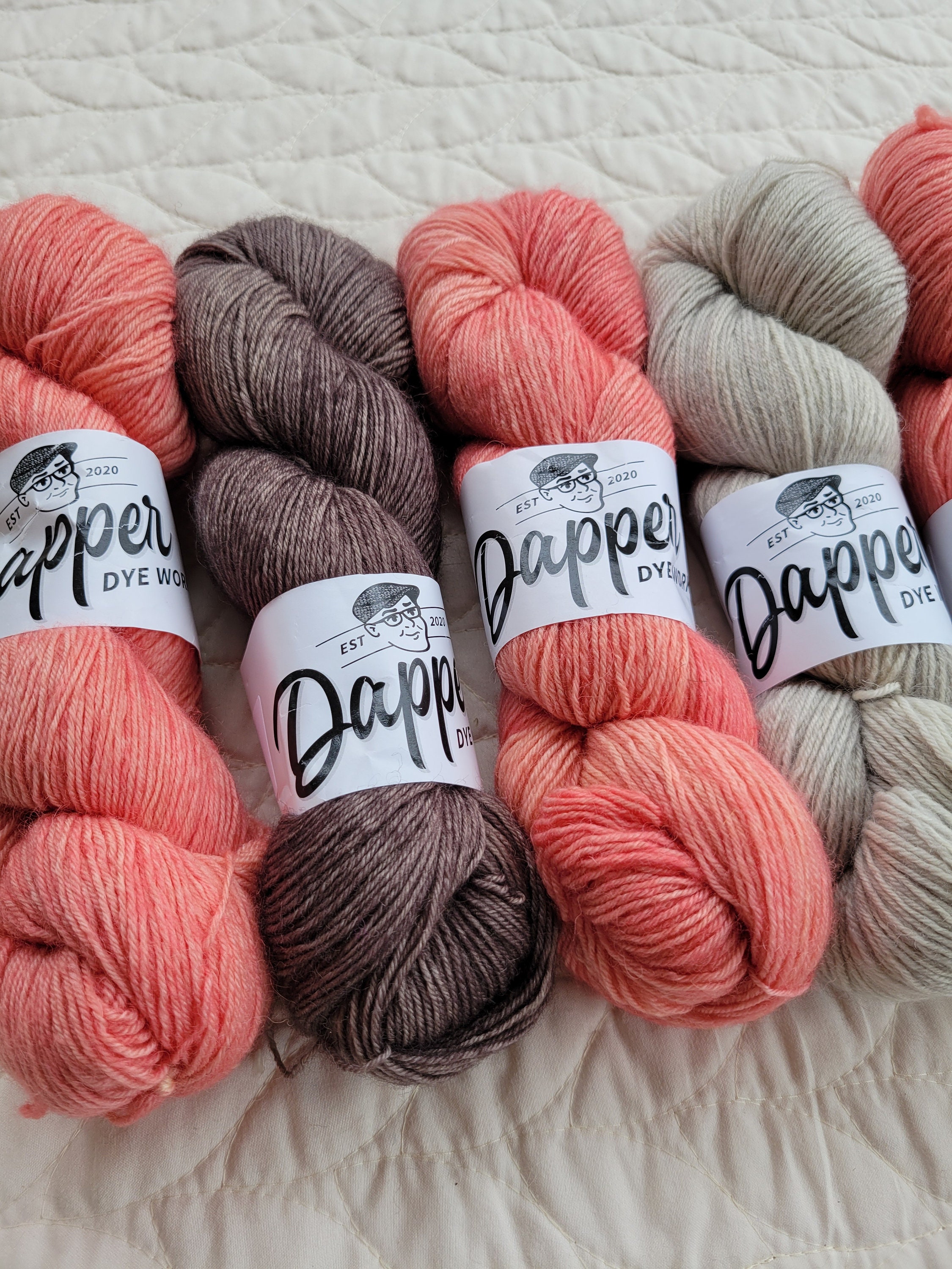 Destash 5 Skeins Dapper Dye Works BFL Fingering Weight Yarn - Etsy