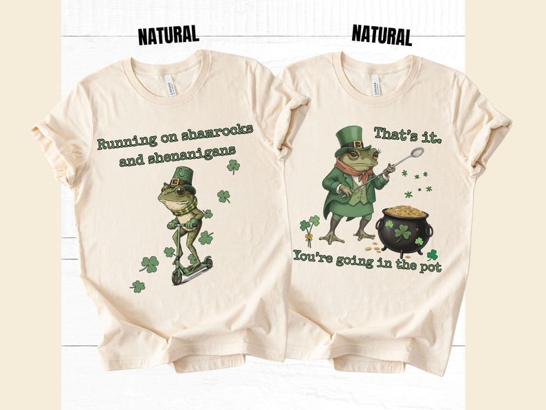 Sarcastic Frog Meme St Patrick's Day Couples Shirt,funny St Paddys Day ...