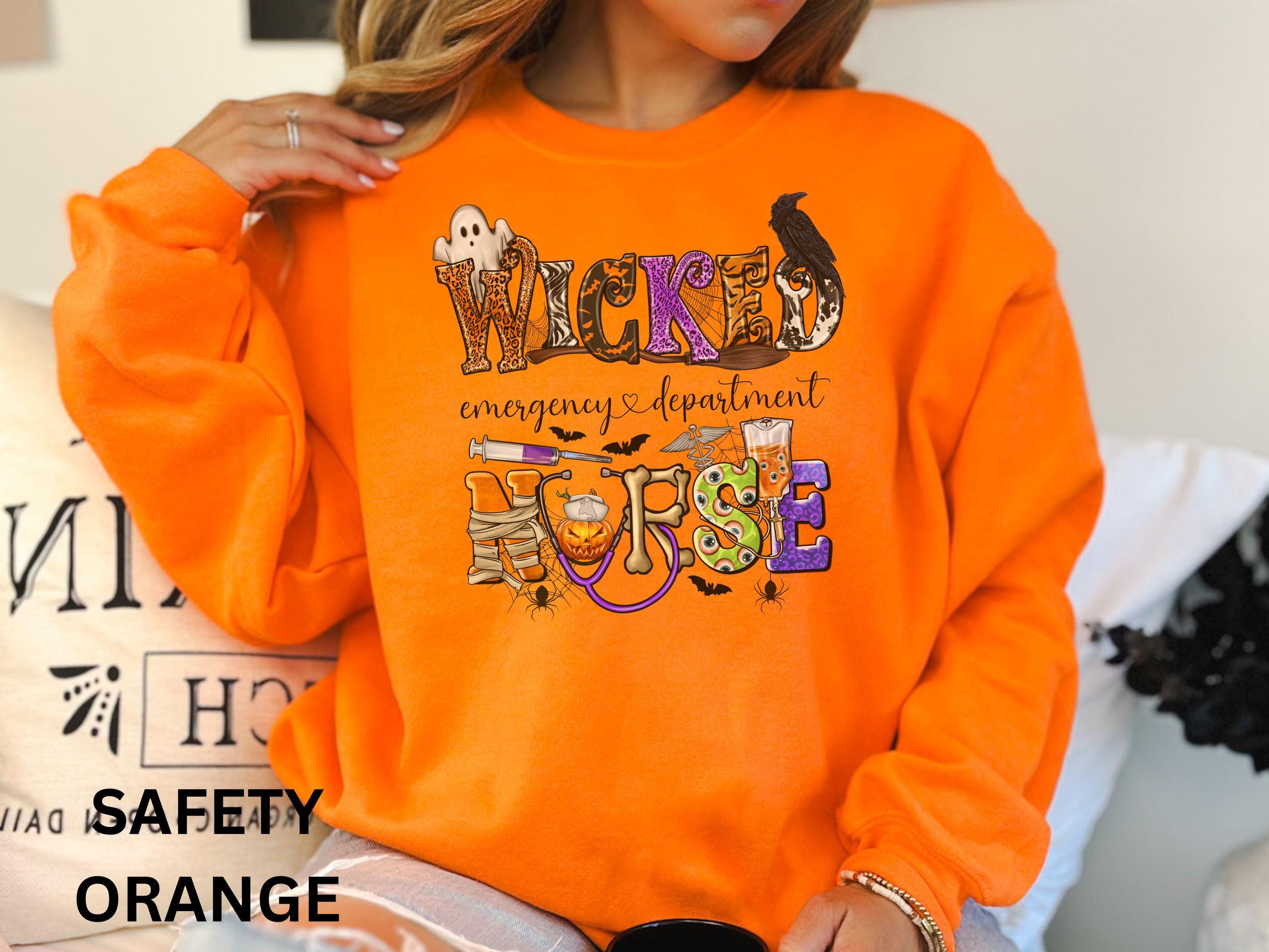 Halloween Wicked Emergency Department Nurse Sweatshirt. Cute ER ED ...