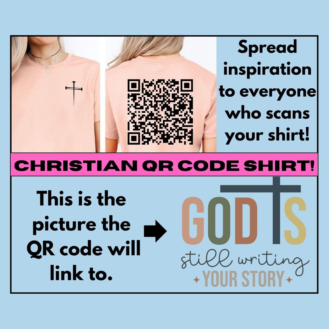 Christian QR Code Shirt,bible Verse Shirt,inspirational Shirt,christian ...