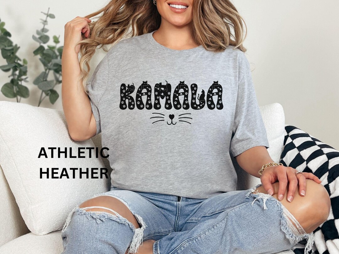 Kamala Cat Font Alphabet Lettering Womens Rights Shirt. Cats for Kamala ...