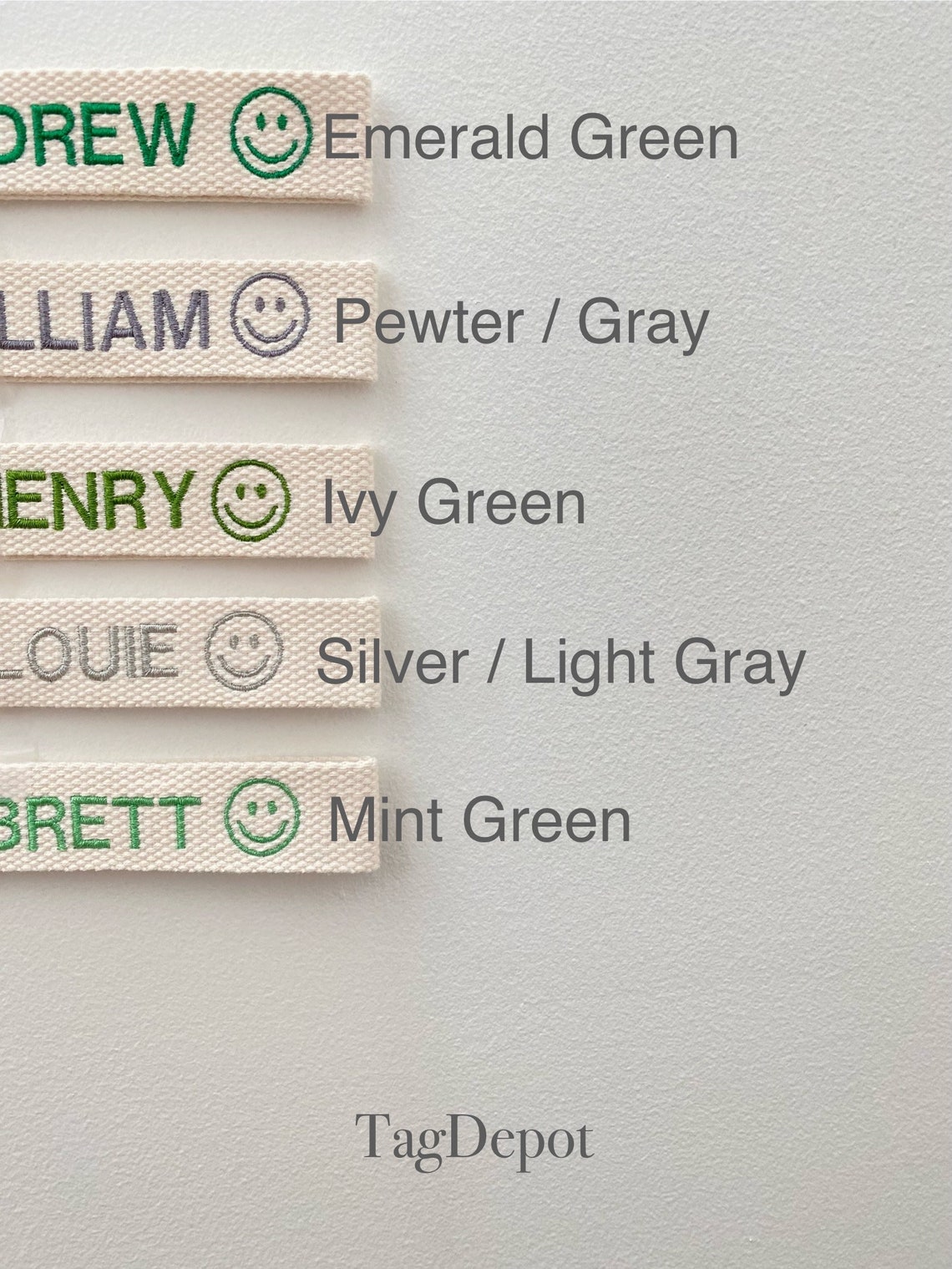 Personalized Name Tag, Embroidery Name Tag, Initial Embroidery Key ...