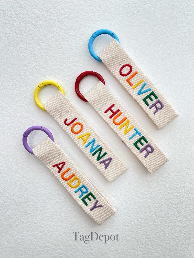 Custom Name Tag, Embroidery Name Tag, Personalized Luggage Tag ...