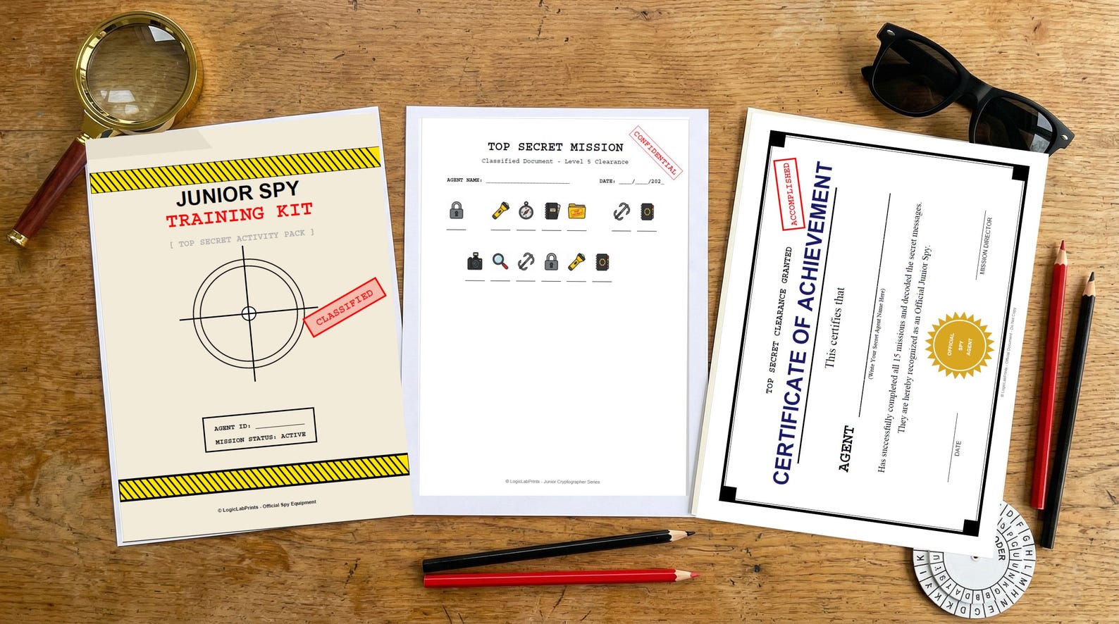 Secret Agent Spy Kit PDF | Printable Treasure Hunt & Cryptography Game ...