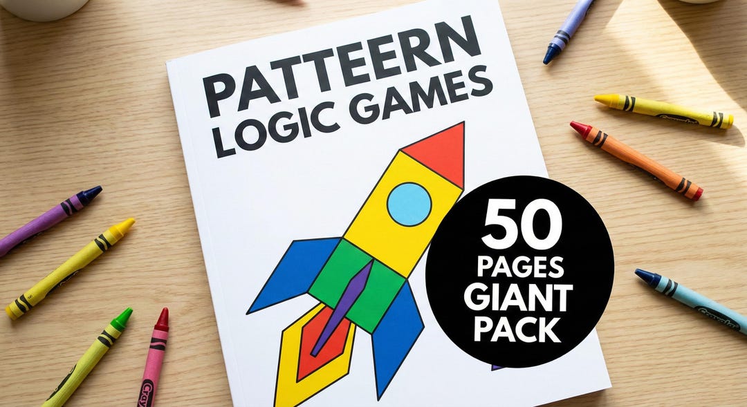 50 Page Pattern Logic Games for Kids | Preschool Math Worksheets ...