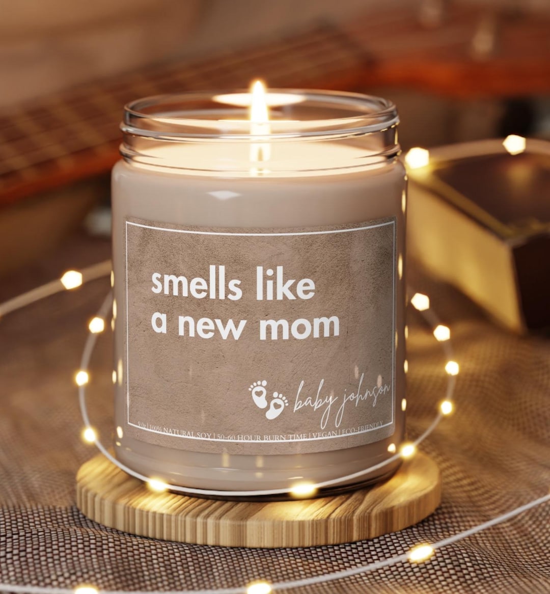 Custom New Mom Gift for Mom to Be, Funny Mom Candle Baby Shower Gift ...