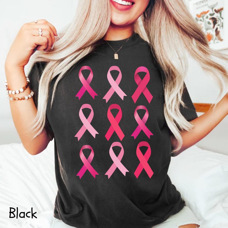 Breast Cancer Shirt Comfort Colors® Pink Ribbon Cancer Shirt, Cancer ...