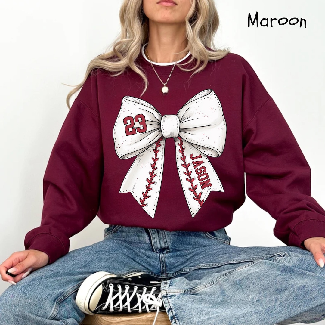 Custom Baseball Sweatshirt, Baseball Mom Shirt, Baseball Game Day Shirt ...