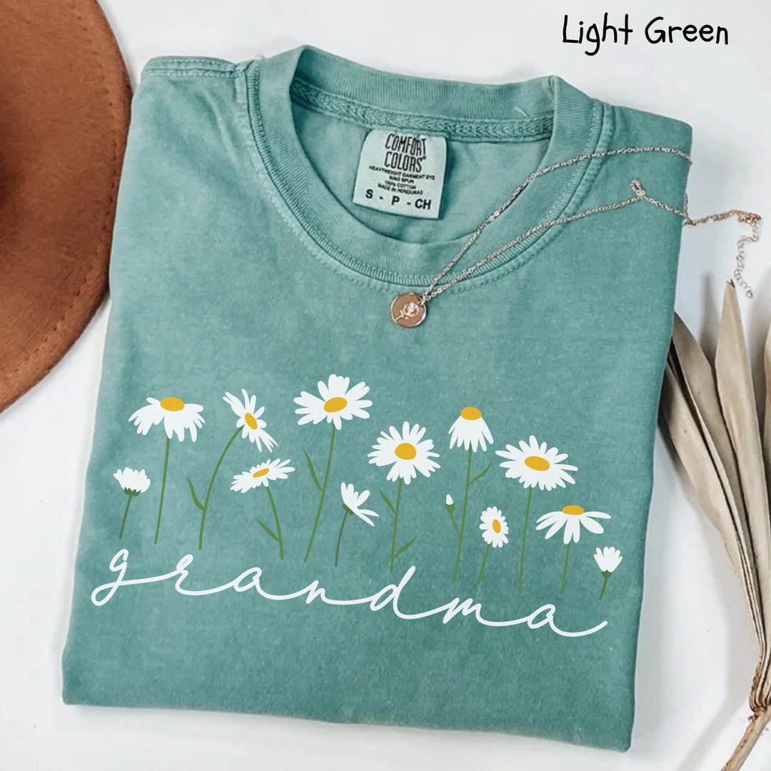 Comfort Colors Floral Grandma Shirt, Mother's Day Gift, New Grandma ...