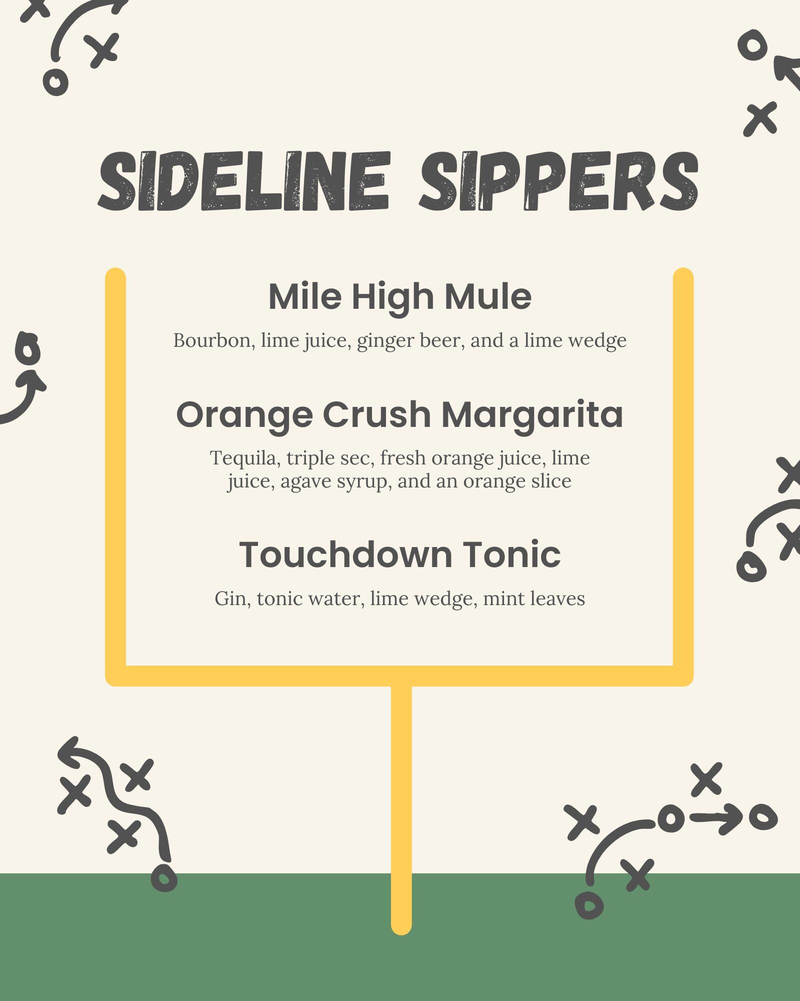 Football-themed 02 Digital Cocktail Menu Template | Editable Game Day ...