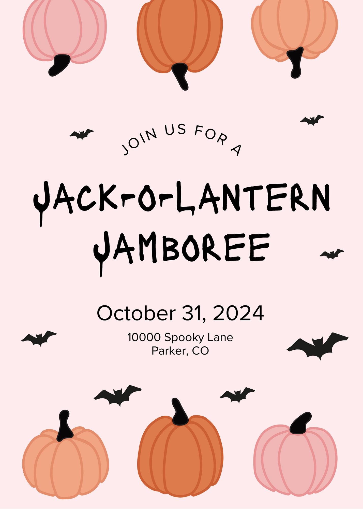 Customizable Halloween Pumpkin Party Invitation | Digital Download ...