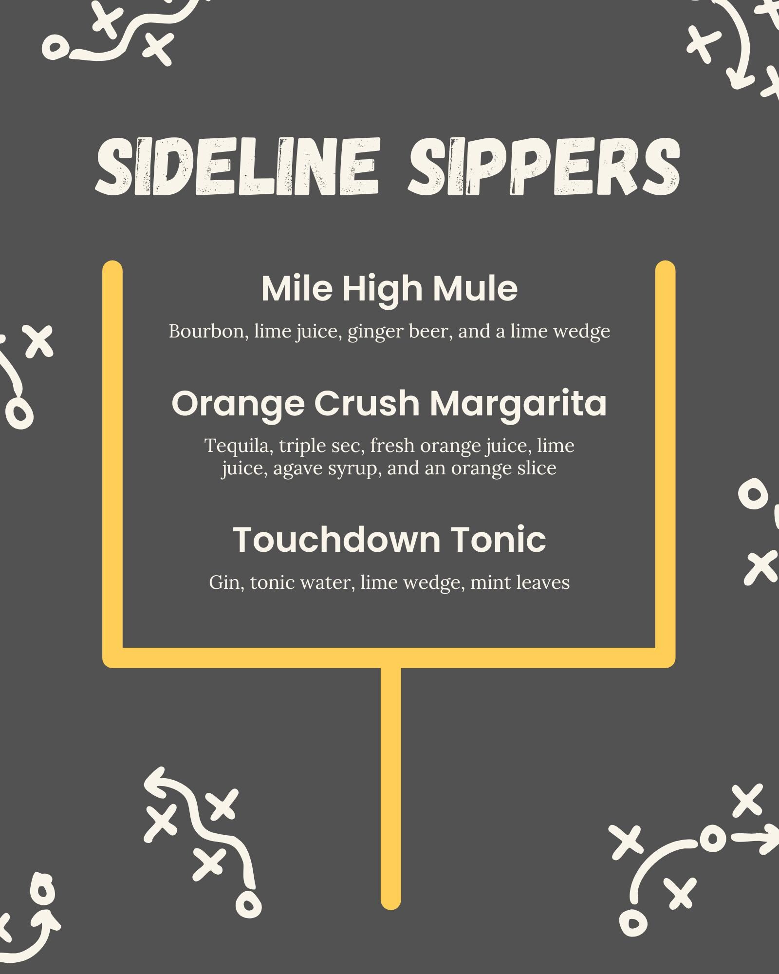 Football-themed 01 Digital Cocktail Menu Template | Editable Game Day ...