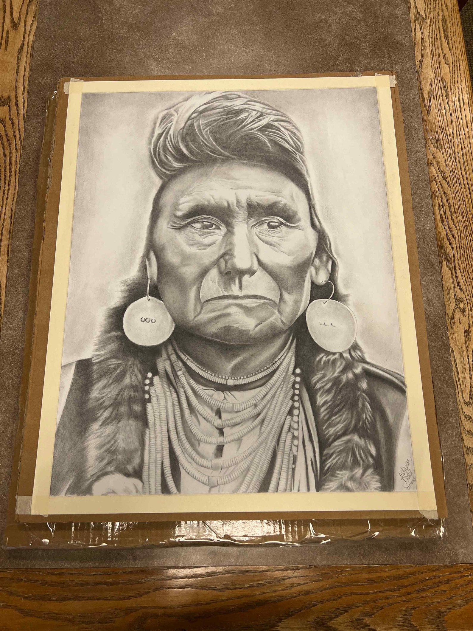 Native American Elder Drawing - Etsy