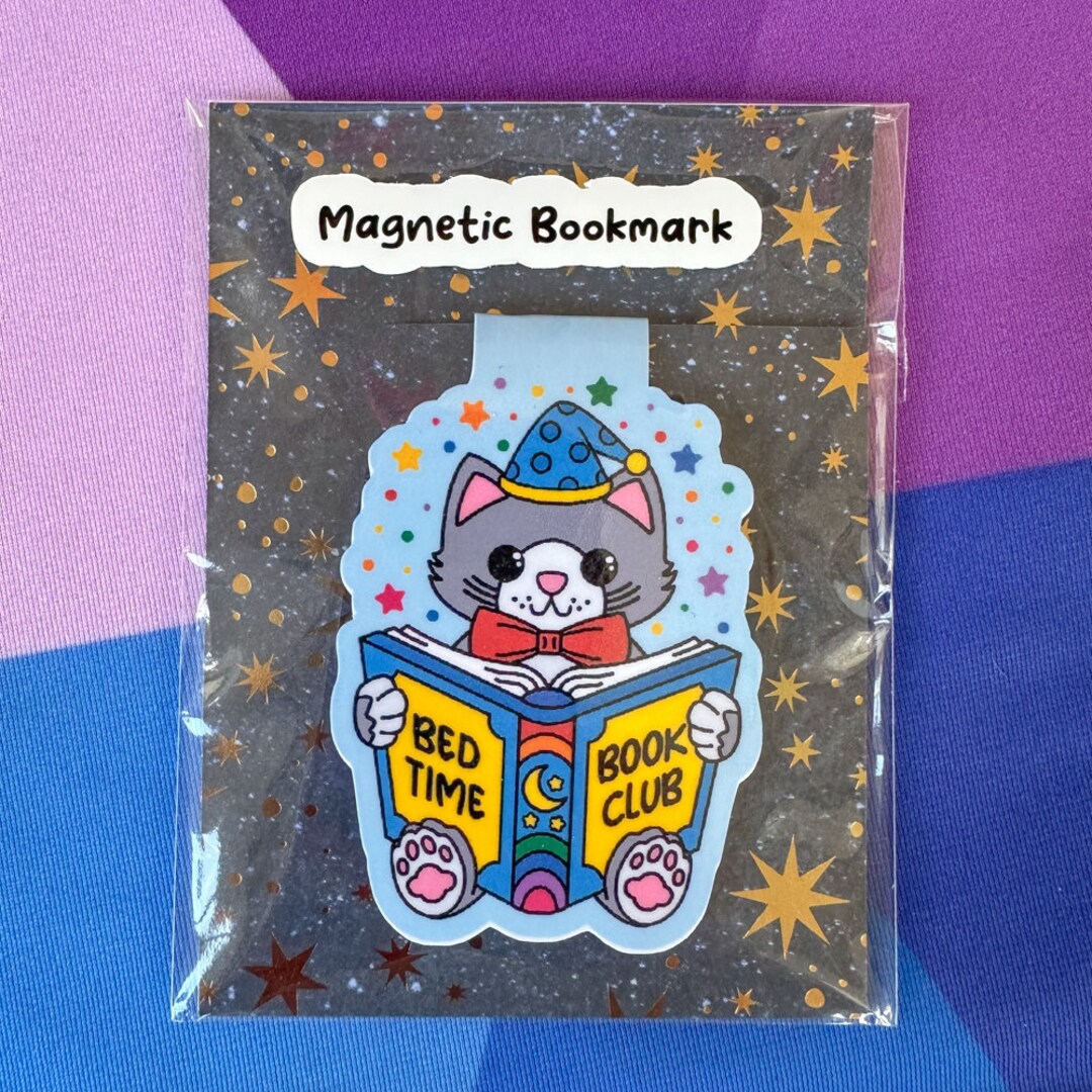 Bed Time Book Club - Magnetic Bookmark - Etsy