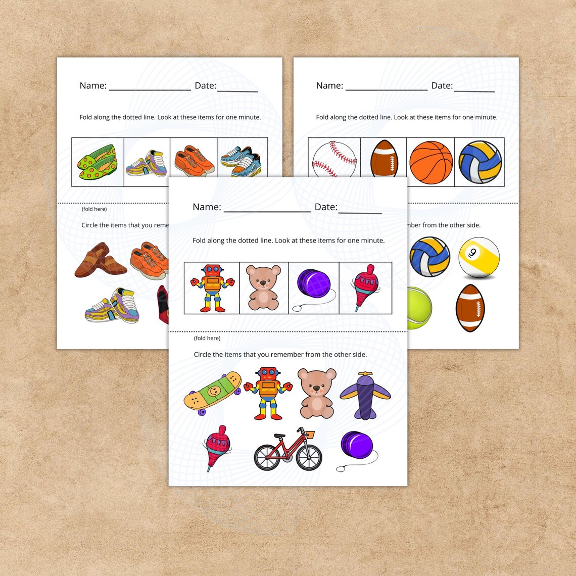 Memory Exercise Worksheet Dementia Activities Cognitive Exercise Memory ...