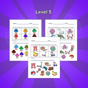 Memory Exercise Worksheet Bundle Dementia Activities Cognitive ...