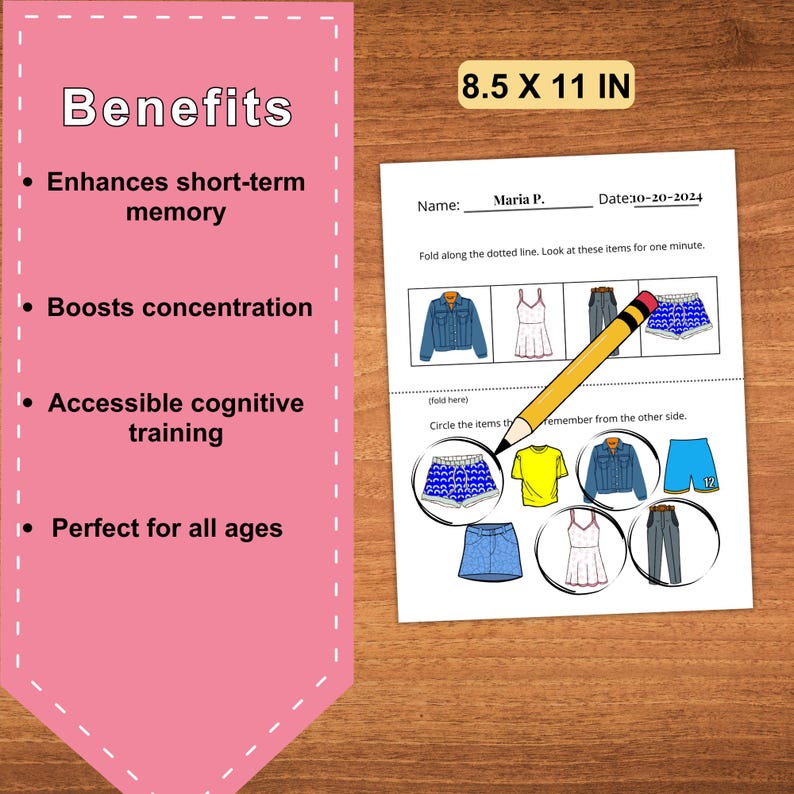 Memory Exercise Worksheet Dementia Activities Cognitive Exercise Memory ...