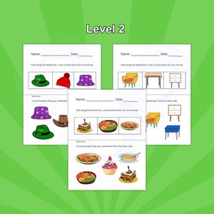 Memory Exercise Worksheet Bundle Dementia Activities Cognitive ...