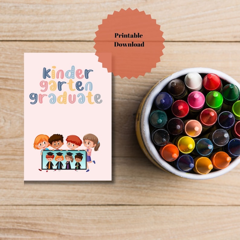 Kindergarten Digital Graduation Card, Digital Graduation Card ...