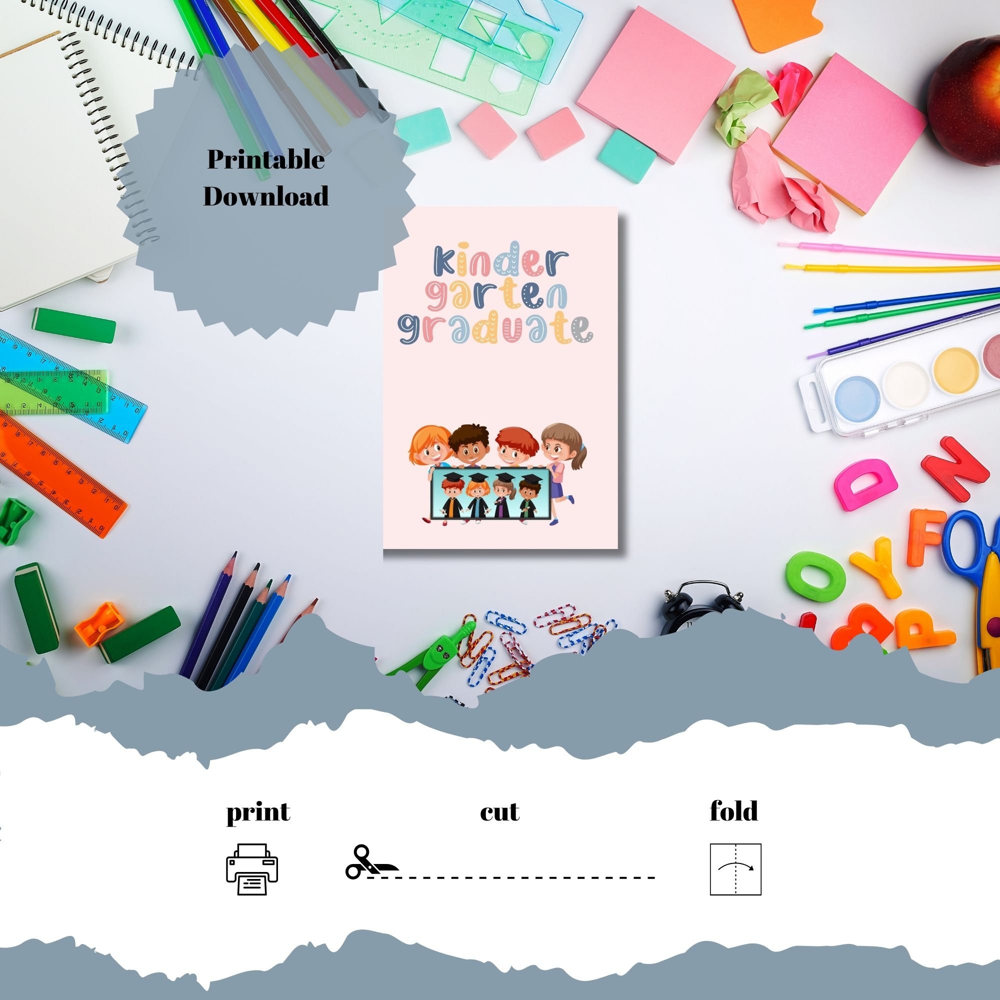 Kindergarten Digital Graduation Card, Digital Graduation Card ...