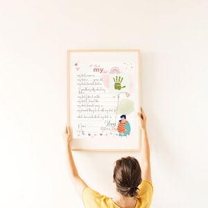 Father's Day Handprint Art Craft |father's Day Questionnaire ...