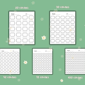 Printable Marker Color Swatch Chart, 5 Test Sheets (PDF) - Etsy