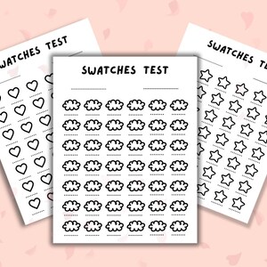 Color Swatch Chart, Marker Test Sheets (PDF) - Etsy