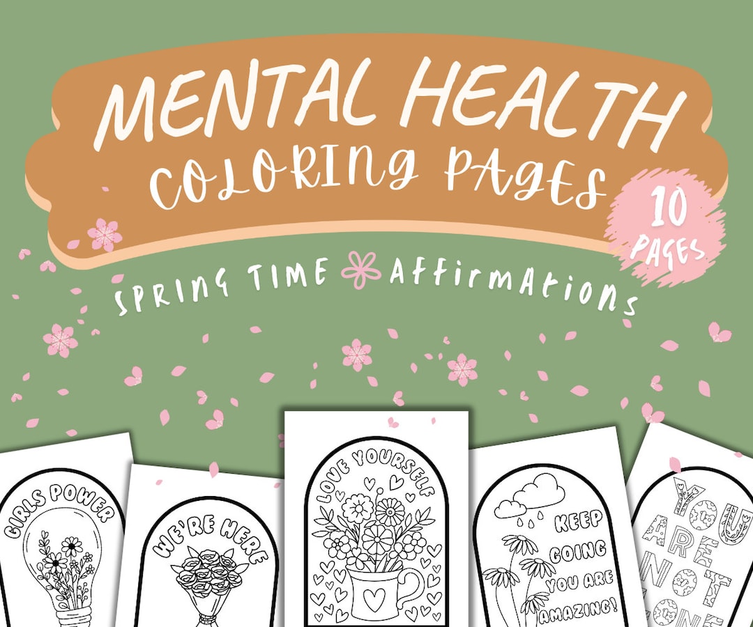 Spring Coloring Pages for Mental Health / Therapy Art and Anxiety ...
