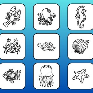 Cute Aquatic Animal Coloring Pages | 9 Printable Simple and Bold ...