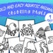Cute Aquatic Animal Coloring Pages 9 Printable Simple and Bold Coloring ...