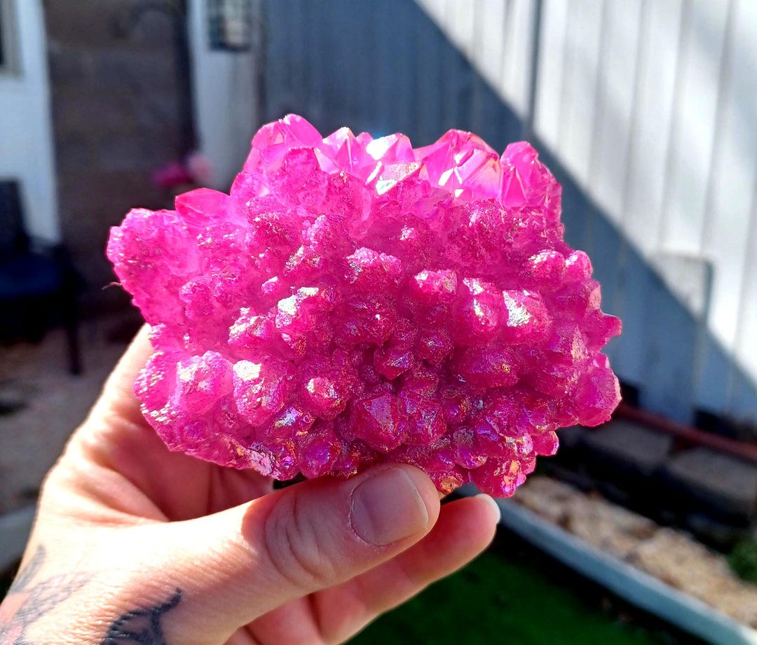 Sparkly Colorful Hot Pink Agate Geode - Etsy