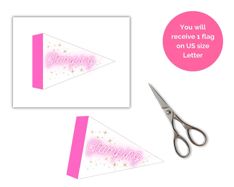 Printable Pennant Flag, Girl's Night,party Flag, Cute Girly Printable ...