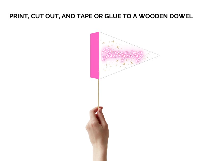 Printable Pennant Flag, Girl's Night,party Flag, Cute Girly Printable ...