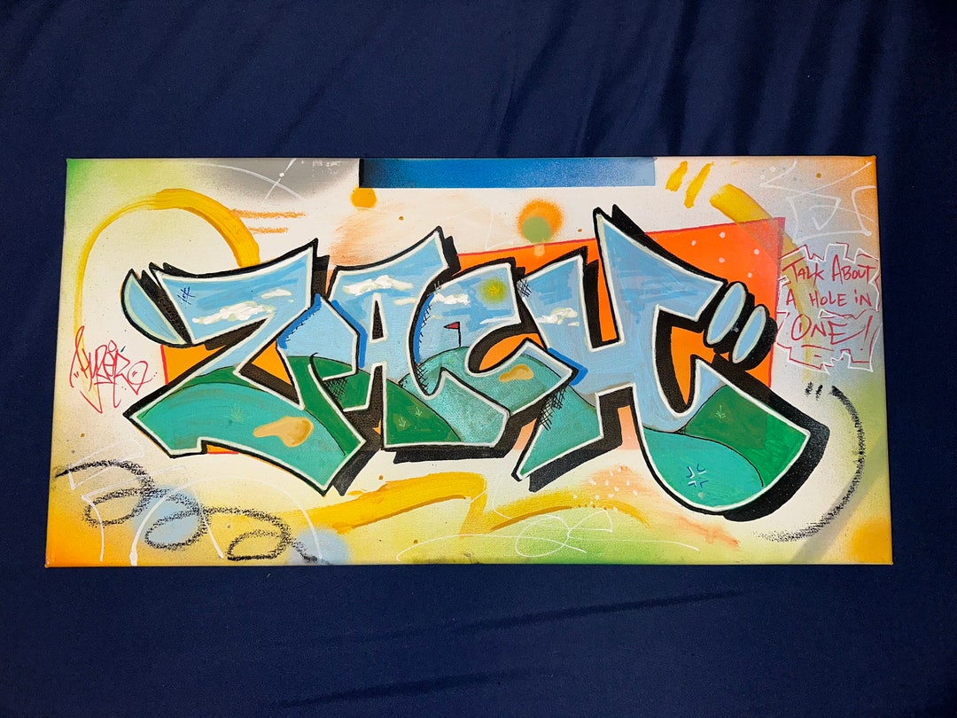 Custom Handmade Graffiti Names on Canvas Personalized for You Spray ...