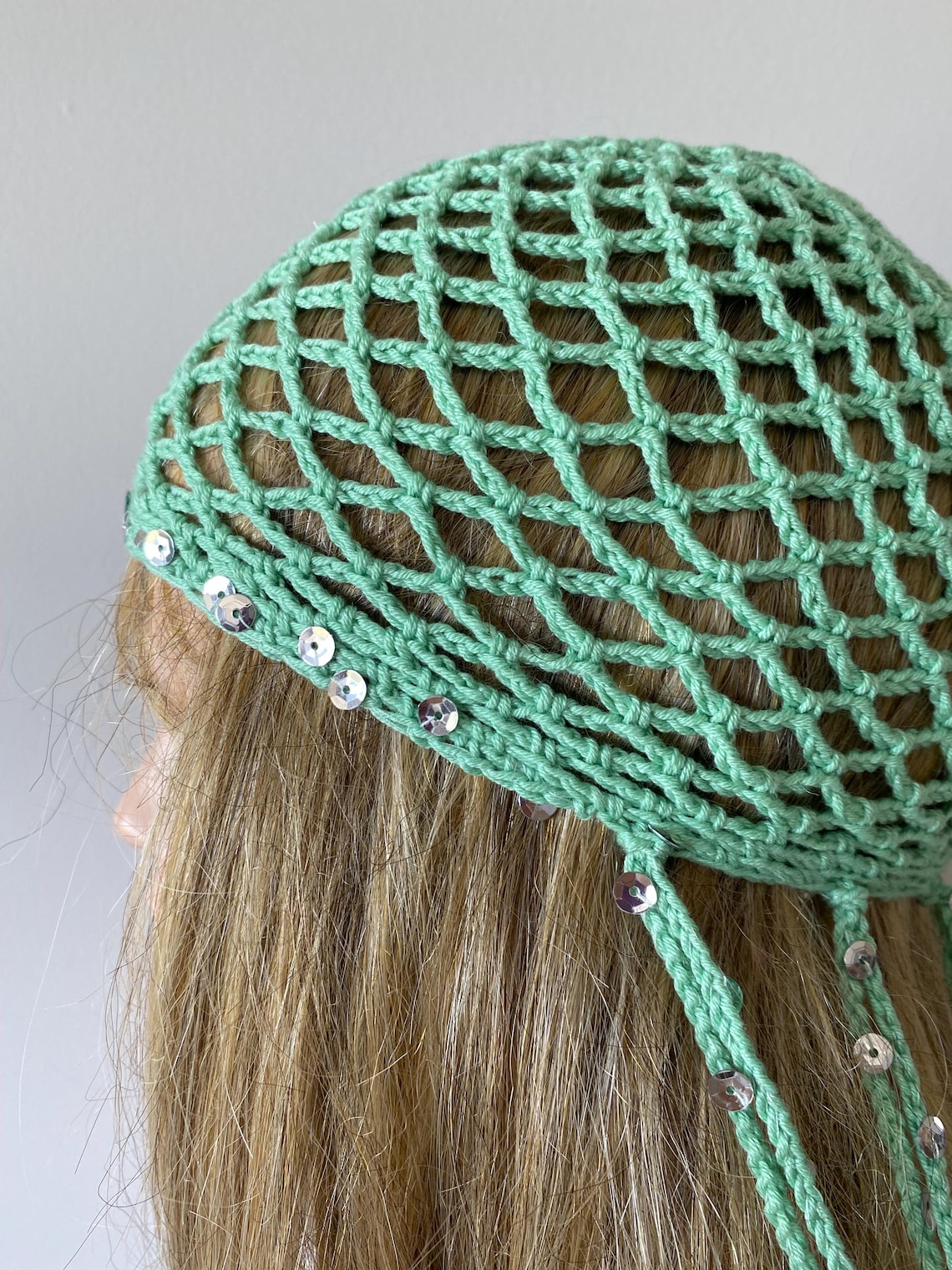 Mint Green Jelly Fish Mesh Hat: All Color Skull Cap, Netted Beanie ...