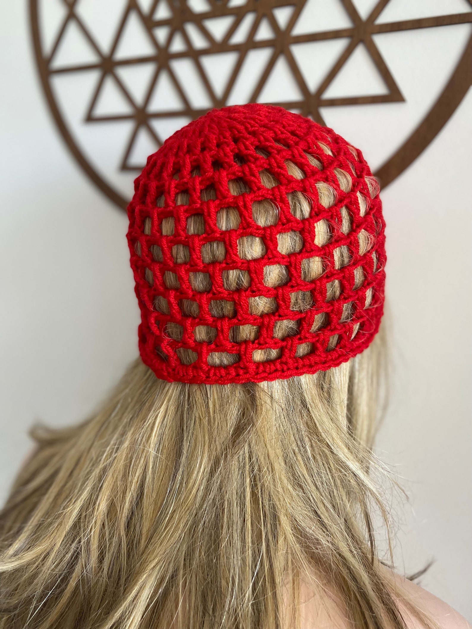 Crochet Black Mesh Hat: All Color Skull Cap, Netted Beanie, Handmade - Etsy