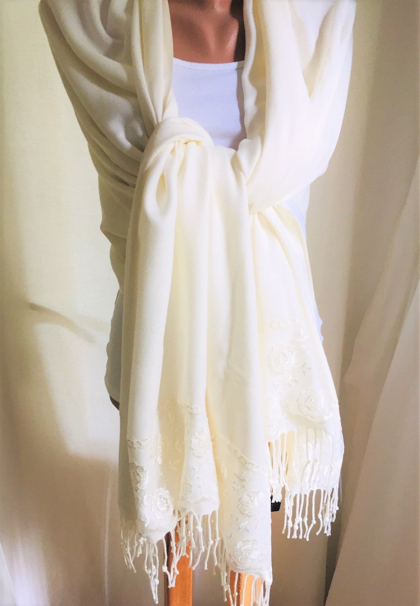 Wedding Shawl Bridal Shawl Cream Ivory Beige Wrap Shawl | Etsy