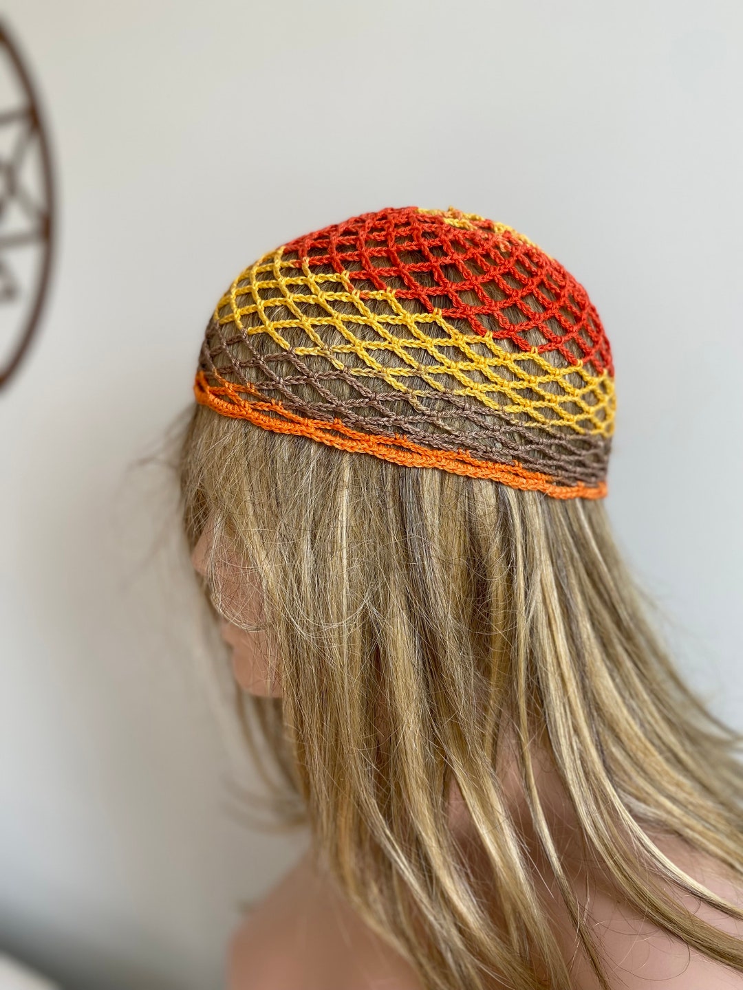 Crochet Mesh Hat, All Color Skull Cap, Netted Mesh Beanie, Handmade Hat ...
