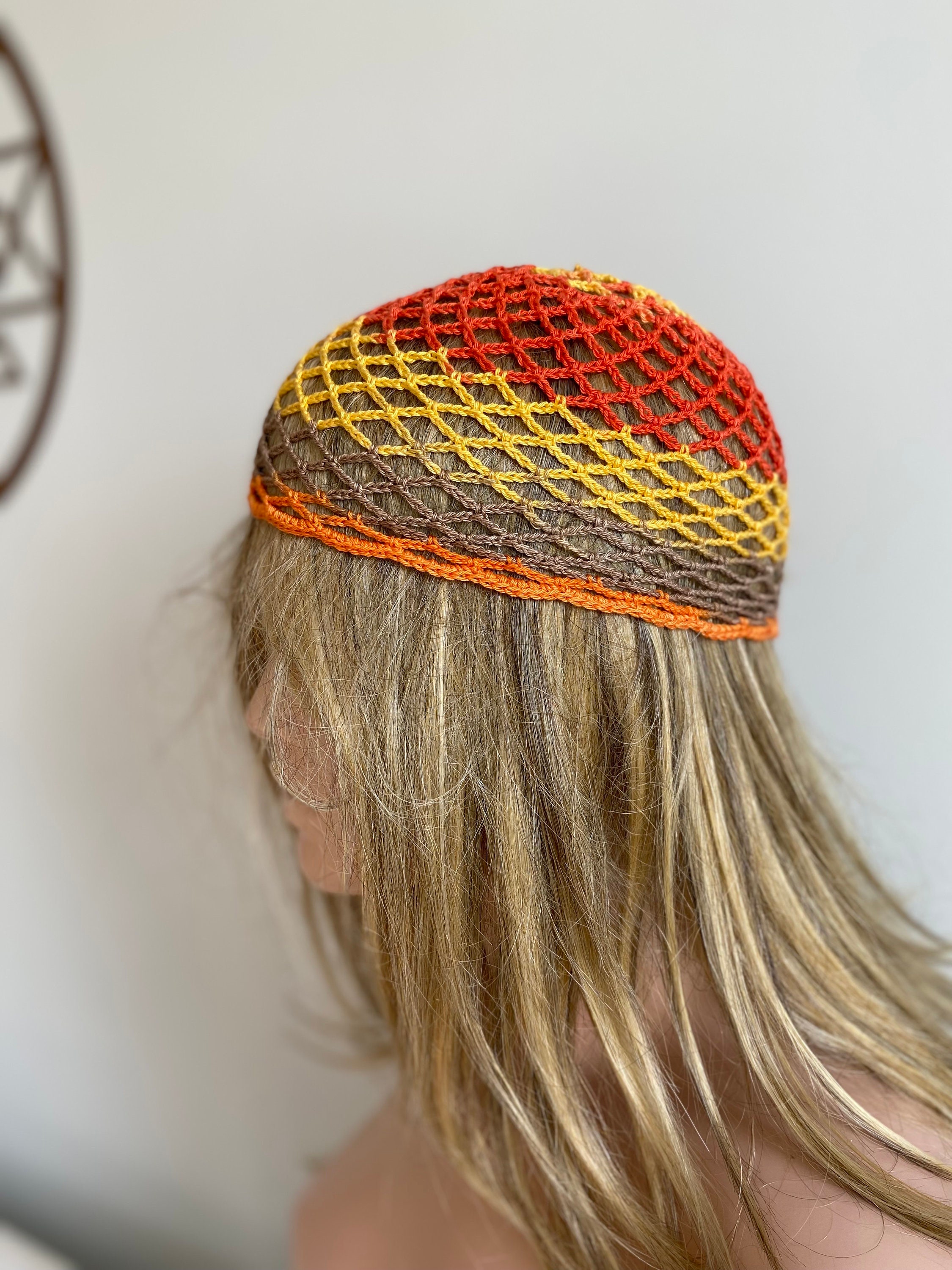 Autumn Crochet Mesh Hat: All Color Skull Cap, Netted Mesh Beanie ...