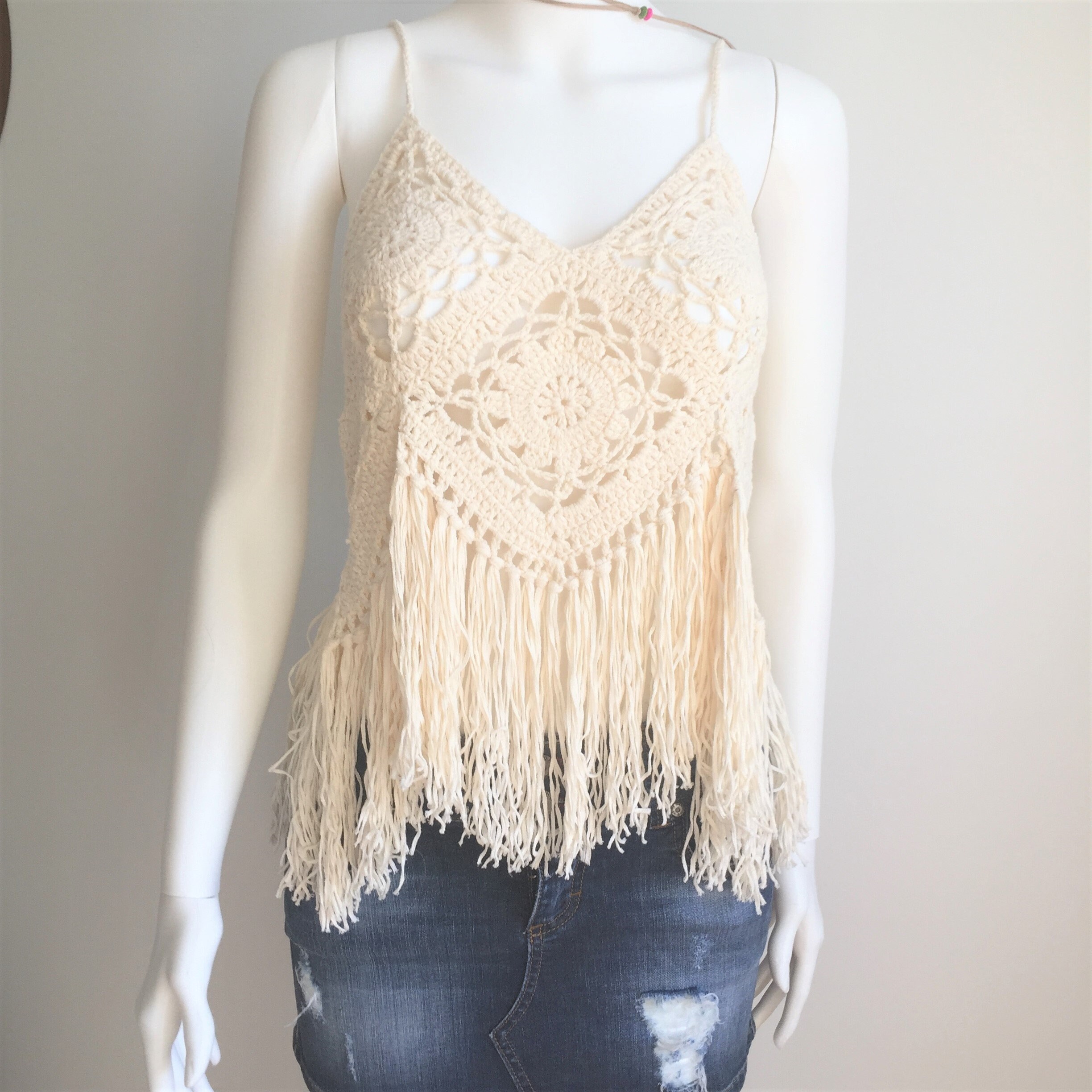 Cream Halter Top, Boho Ivory Crochet Crop, Festival Boho Top, Hippie ...