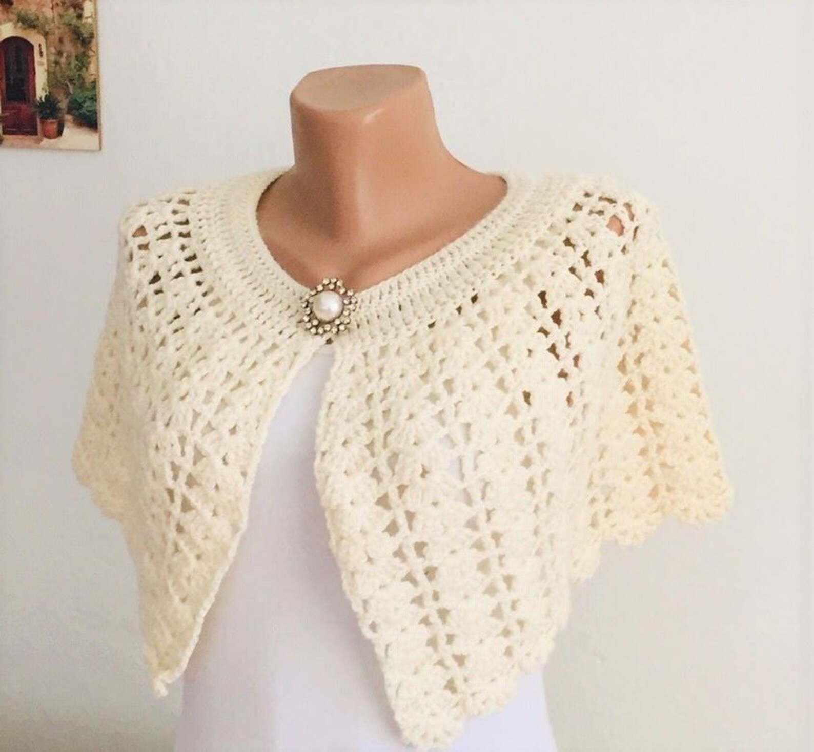 Ivory Bridal, Wedding Wrap Shawl, Crochetting Wrap, Cream Gown, Free ...