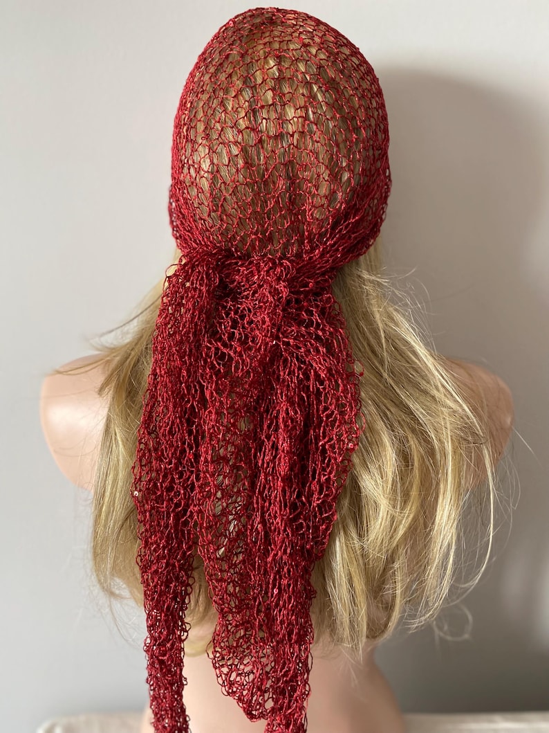 Handmade Mesh Wrapping, Crochet Sequins Net Bandanas - Etsy UK
