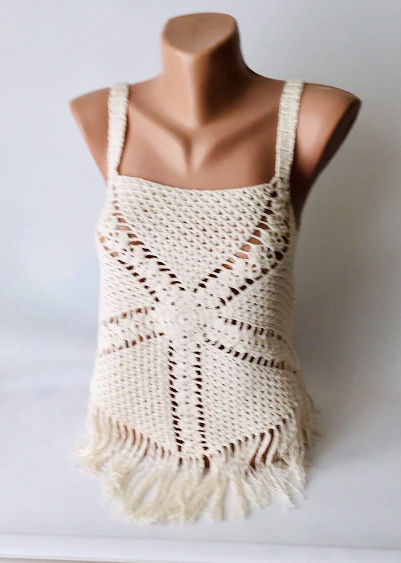Cream Halter Top Boho Ivory crochet Crop Festival Boho Top | Etsy