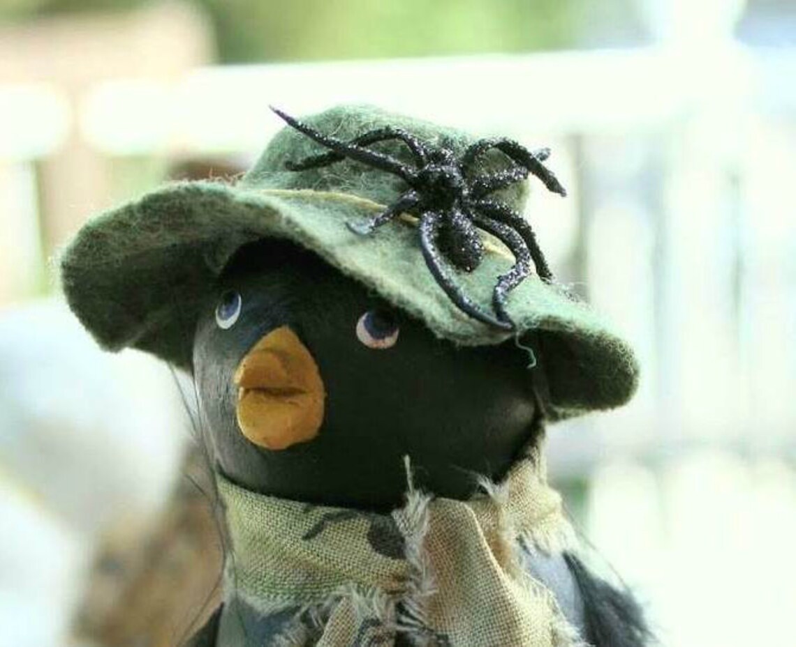 Prim Halloween Crow - TUTORIAL - Etsy