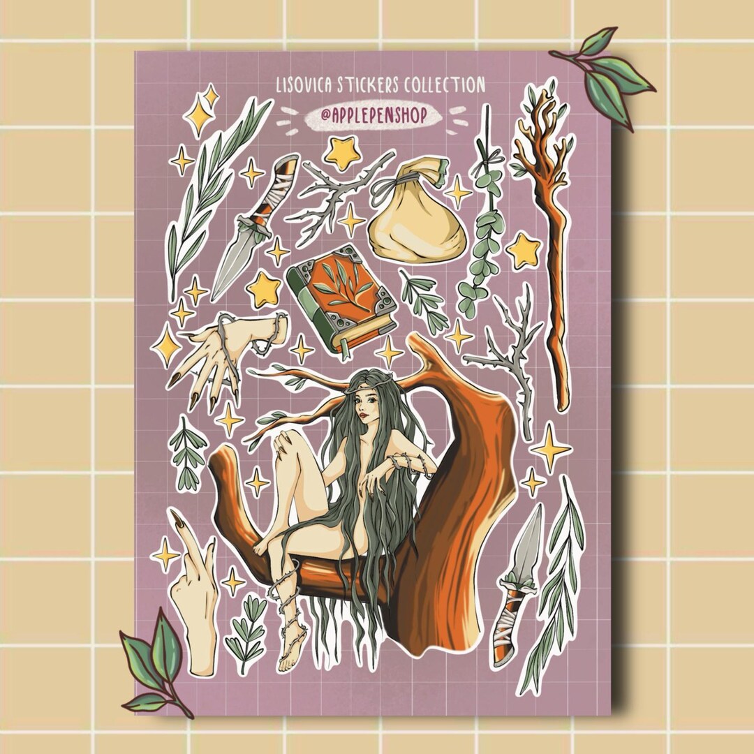 Forest Fairy Sticker Sheet: Slavic Folklore, Magic Planner and ...