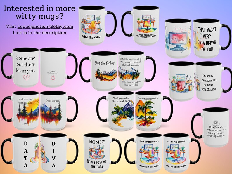 Witty Data Mug - Excel-lent at My Job I Know My Sheet - Data Nerd Cup ...