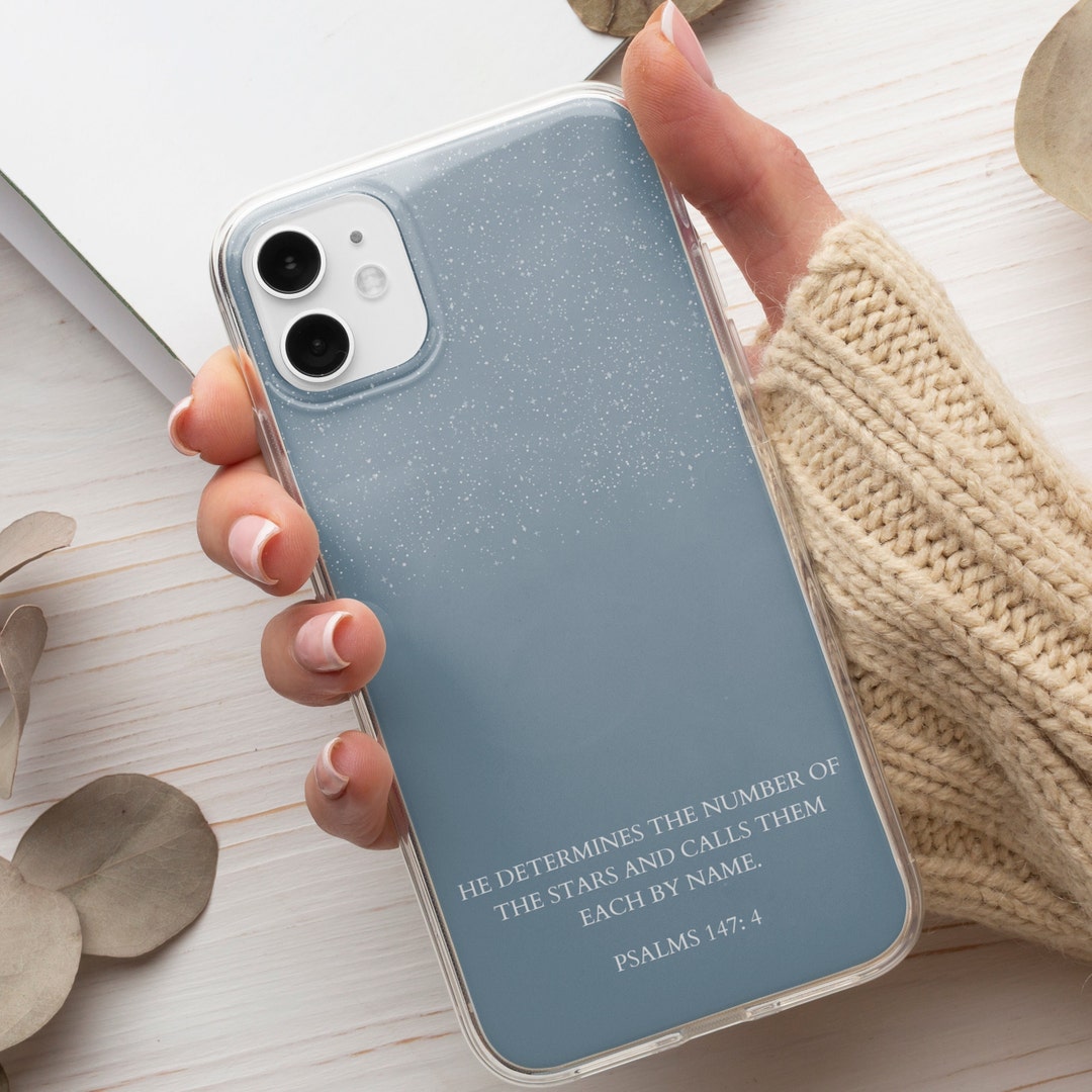 Night Stars Christian Phone Case - Minimalistic Design, Clear Phone ...