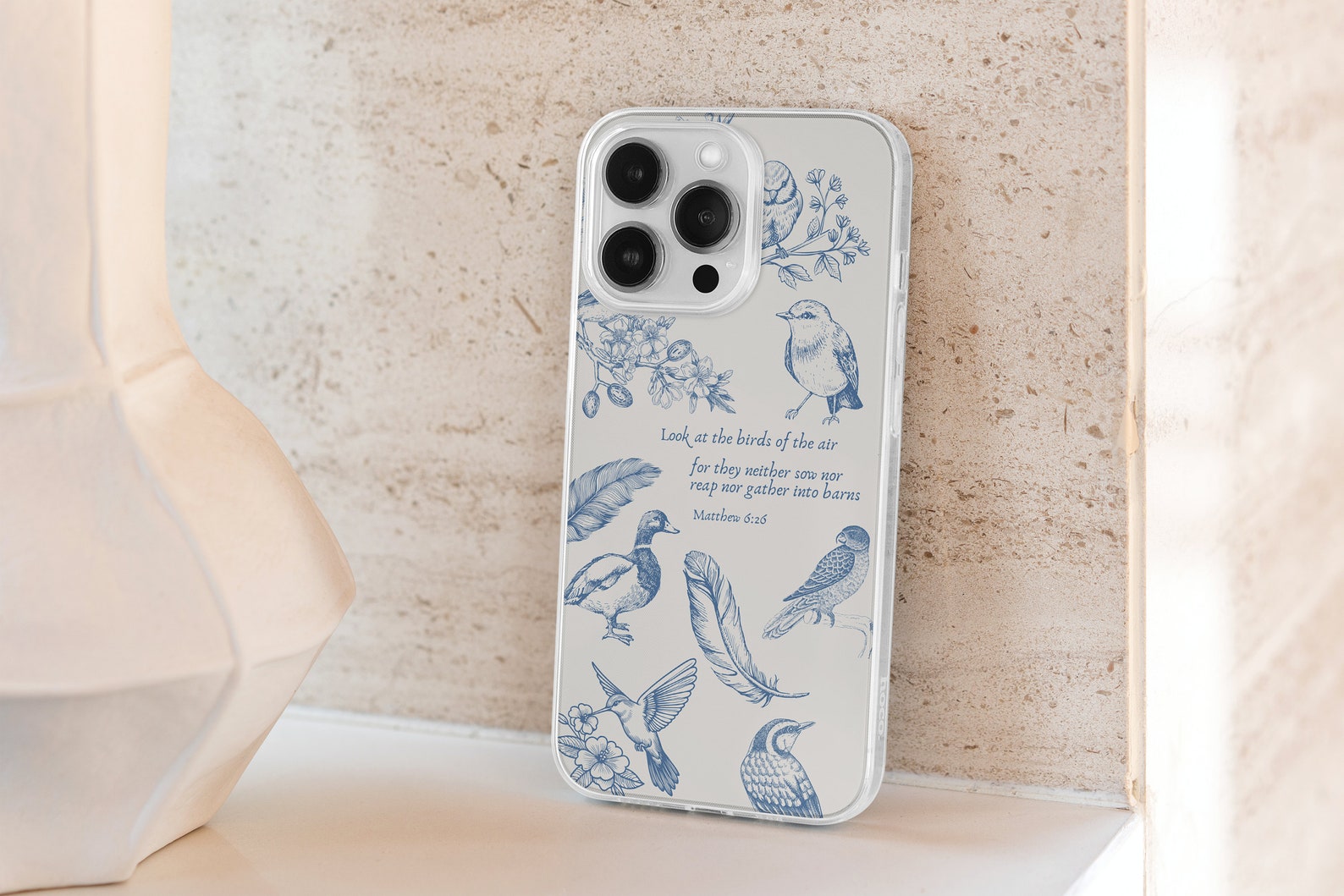 Birds of the Air Toile Sketch iPhone Case Minimalistic Sketch Design ...